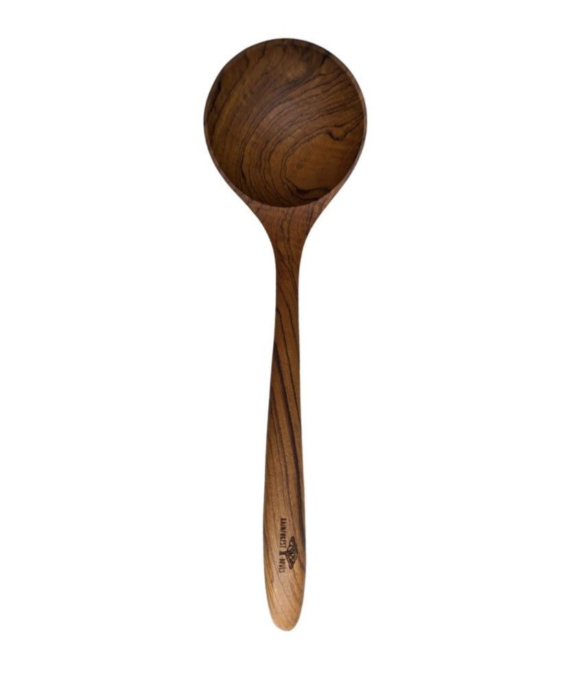 Teak Wood Soup Cooking Serving Ladle - Jumbo | Rainforest Bowls