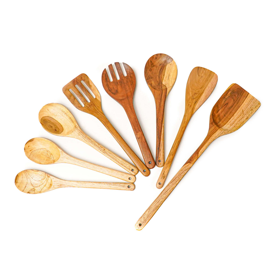 Teak Wood Kitchen Tools & Utensils - Durable & Natural | Rainforest Bowls