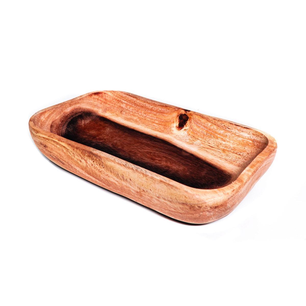 Rectangular Acacia Wood Low Salad Serving Bowl | Rainforest Bowls